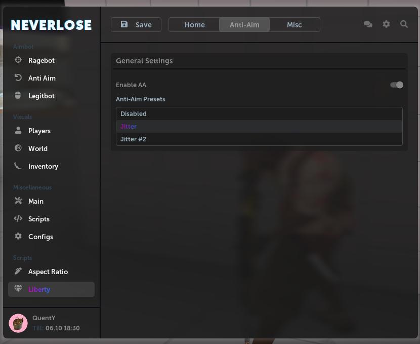 NeverLose.cc - Marketplace - Script "[RELEASE] liberty.lua 🔥"
