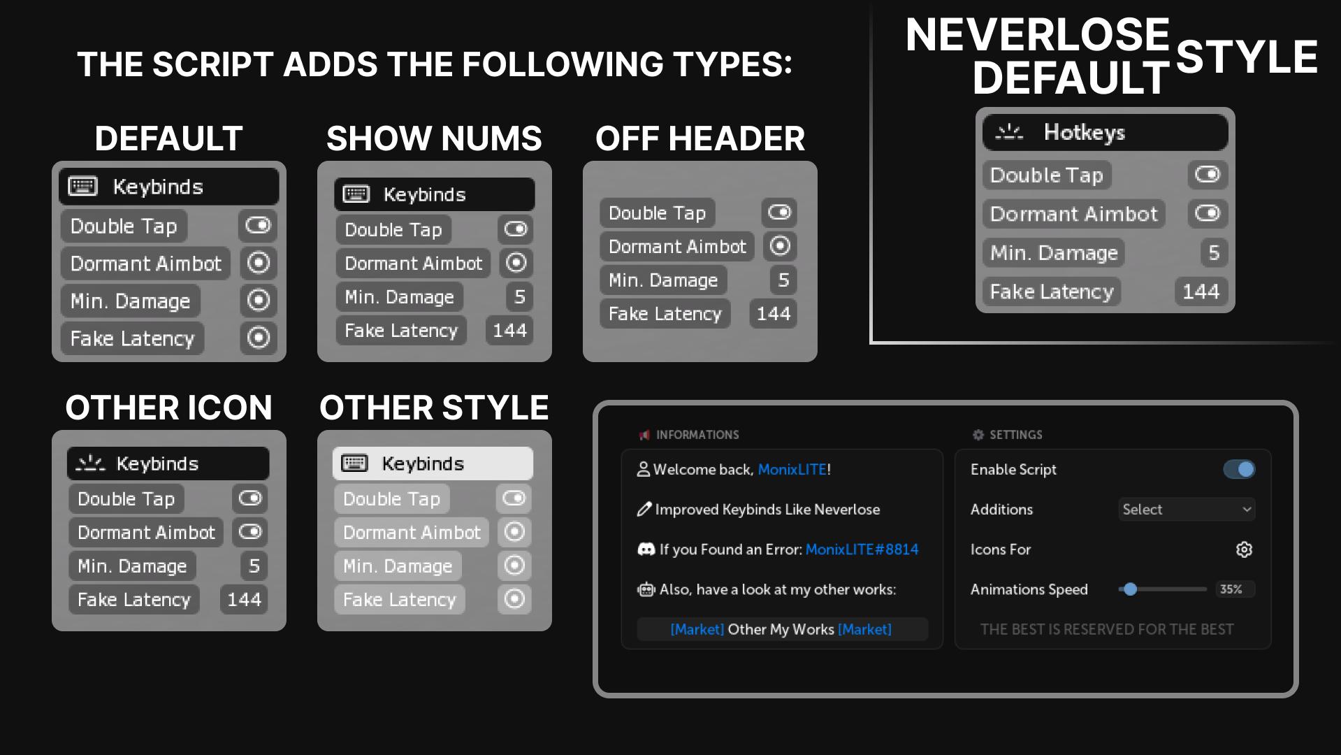 NeverLose.cc - Marketplace - Script "⌨️ Beautiful Style | Excellent Neverlose Style"