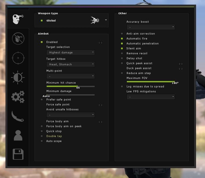 NeverLose.cc - Marketplace - Script "GS Menu [BETA]"